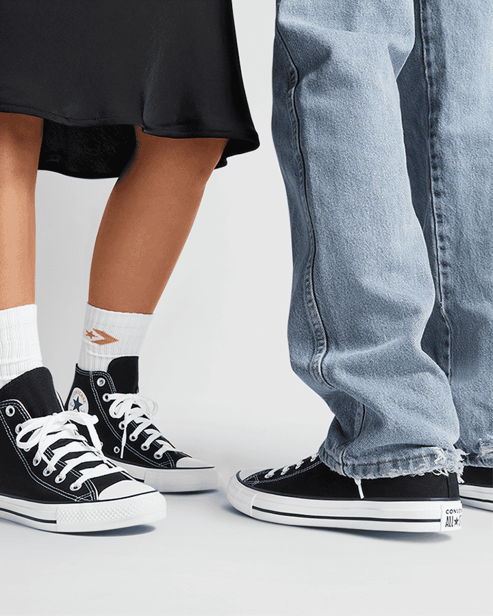 Vintage Converse sneakers in black-and-white